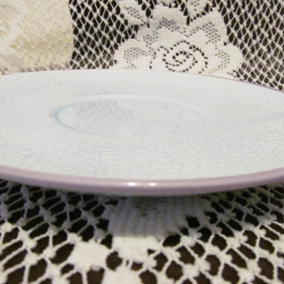 JAPAN | Dining | Vintage Textured Blue Lavender Rim Japan Smallplate ...